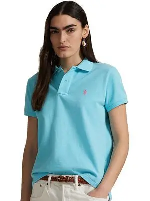 Ralph Lauren Classic Fit Mesh Polo Shirt - Turquoise Nova