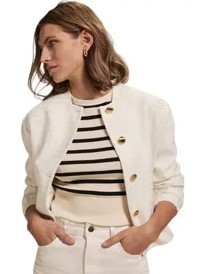 MINT VELVET Boucle Bomber Jacket