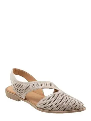 BUENO Bianca Slingback Pointed Toe Flat - Light Grey