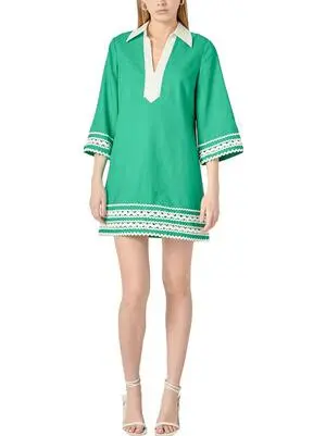 English Factory Colorblock Mini Dress - Green