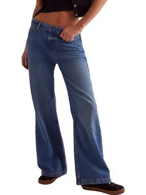 Free People Stride High Waist Wide Leg Jeans - Walk Away