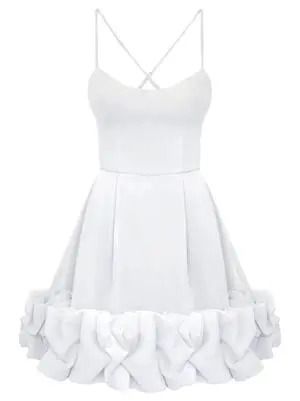 POST MERIDIEM Backless Bustier Mini Dress - White