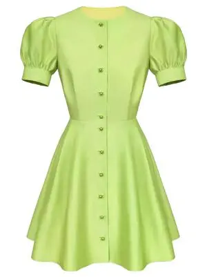 POST MERIDIEM Button-down Mini Dress - Green