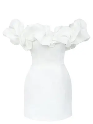 POST MERIDIEM Meringue Mini Dress - White