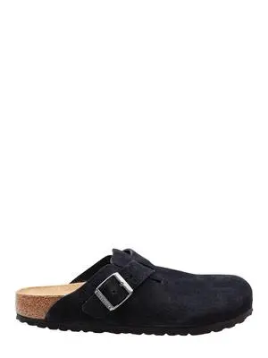 BIRKENSTOCK Suede Clogs Black