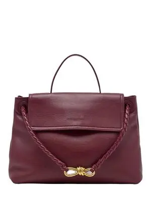 Bottega Veneta Andiamo Leather Top Handle Bag - Burgundy