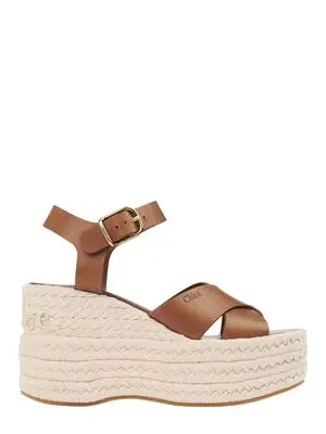 Chloé Isla Wedge Espadrille Brown