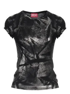 DIESEL® T-shirt Size Modal, Elastane - Black