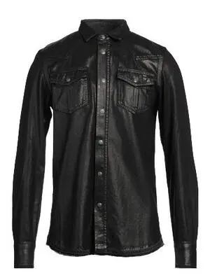 DIESEL Man Denim Shirt Black Size S Cotton, Lyocell
