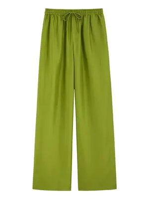 RÓHE Silk Trousers - Green