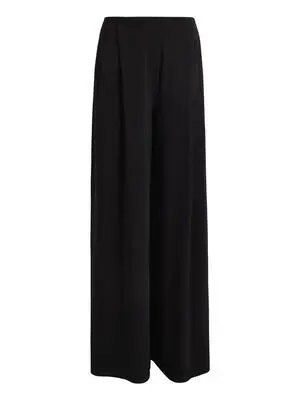 Norma Kamali Pleat Stretch-jersey Trousers - Black