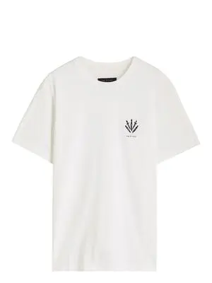 Rag & Bone Dagger Logo-embroidered Cotton T-shirt - Ecru
