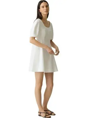 Theory Puff Sleeve Mini Dress - White