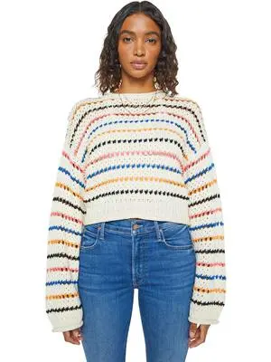 MOTHER Striped Bell Sleeve Jumper