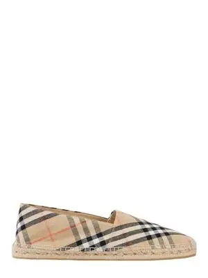 Burberry Check Espadrilles - Beige