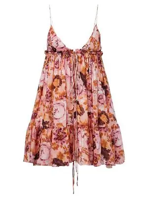 CHLOÉ Floral Silk Minidress