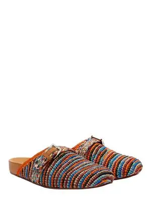 Clergerie Quinta Raffia Mules - Multicoloured