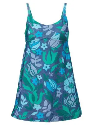 Chloé Floral Cotton Jersey Minidress - Blue