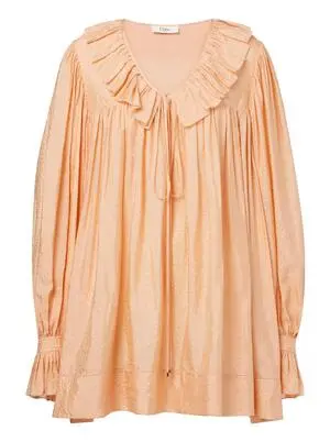 CHLOÉ Chloé Ruffled Jacquard Minidress