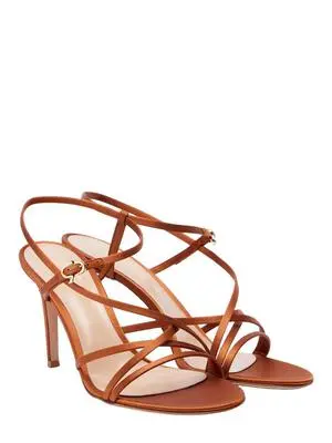 GIANVITO ROSSI 85 Satin Sandals - Orange