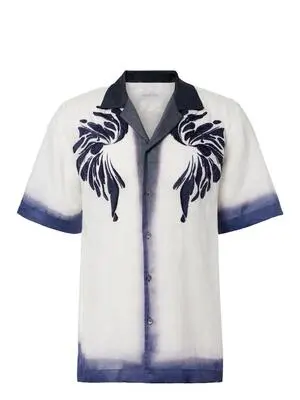 Dries Van Noten Embroidered Bowling Shirt - Blue