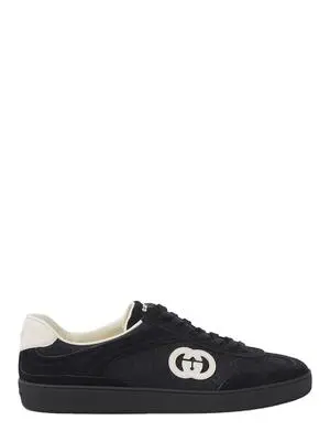 Gucci G75 Suede And Canvas Sneakers - Black