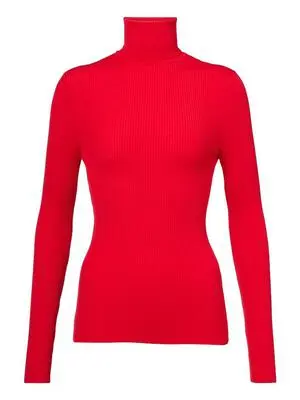 Wolford Ribbed-knit Turtleneck - Red
