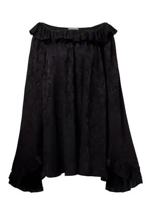 Chloé Ruffled Jacquard Silk Minidress - Black