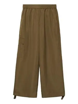 Mango Drawstring Hem Cargo Pants Khaki Brown
