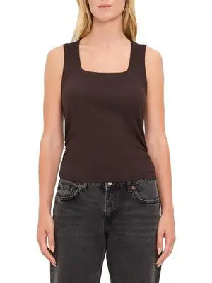 Michael Stars Maribel Square Neck Tank Java