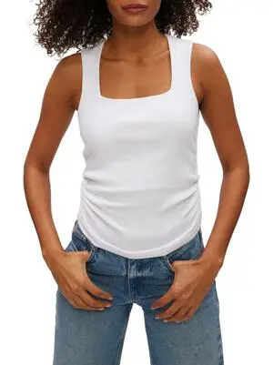 Michael Stars Maribel Square Neck Tank - White