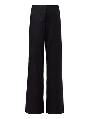 Faithfull The Brand Sanne High-rise Straight Linen Pants - Black