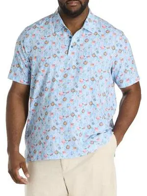 Tommy Bahama Big & Tall Coast Coconut Polo Shirt - Blue Whisper