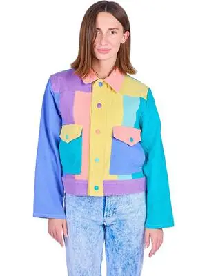 MOKUYOBI Color Blocked Denim Jacket - Stellar Night