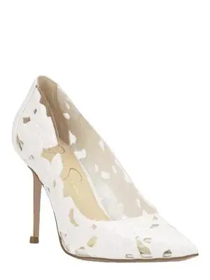 Jessica Simpson Erinia Pointed Toe Pump White Patent