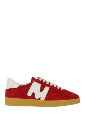 MSGM Suede Lace-up Sneakers - Red