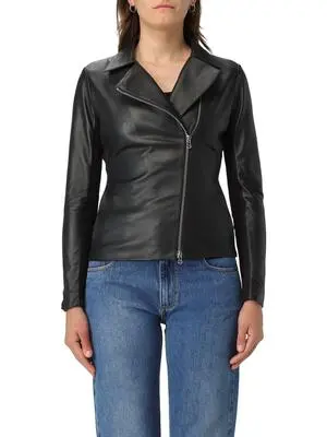 EMPORIO ARMANI Leather Biker Jacket