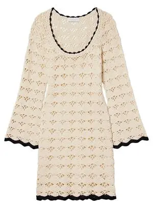 Zimmermann Rhiannon Crocheted Mini Dress - Cream