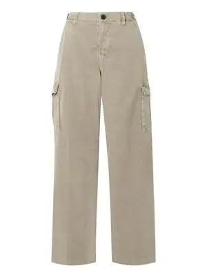 JAMES PERSE Cotton-blend Twill Straight-leg Cargo Pants - Green