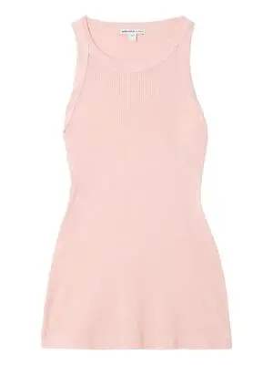 JAMES PERSE Ribbed Stretch-supima Cotton Tank - Pink