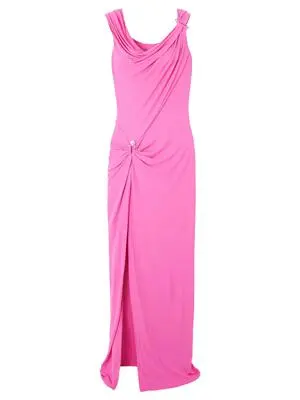 Versace Embellished Draped Stretch-jersey Gown - Pink