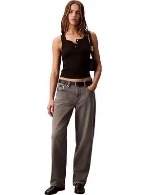 Calvin Klein 90s Straight Leg Jeans - Grey Smoke