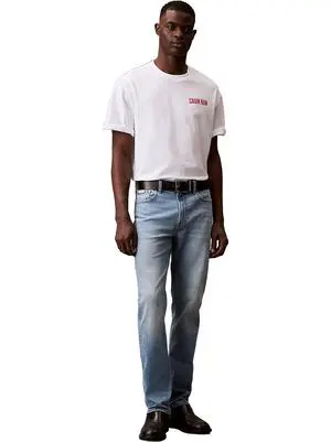 Calvin Klein Slim Straight Fit Jeans Lt Waterstone