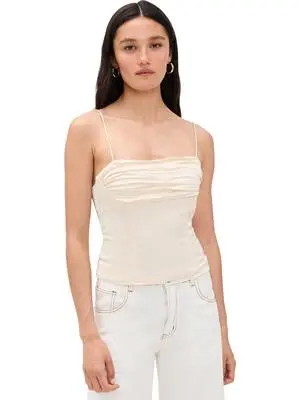 Lioness Stretch Satin Cami - Cream
