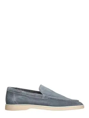 AURELIEN Yacht Suede Loafers - Mid Blue