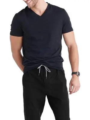 SAXX Droptemp® Cooling Cotton Blend Slim Fit V-neck Undershirt Black