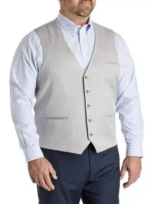OAK HILL BY DXL Textured Vest - Grey