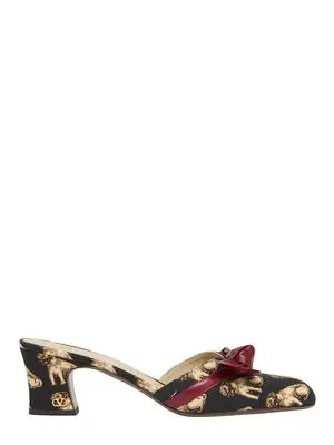 Valentino Garavani St Petit Charles Bow Mule Pumps Nero/ivory