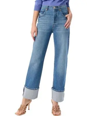 DO BY DEE OCLEPPO High-waist Cuffed Wide-leg Jeans - Soho Wash