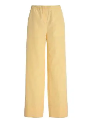 TOTEME Twisted Seam Cotton Trousers - Yellow